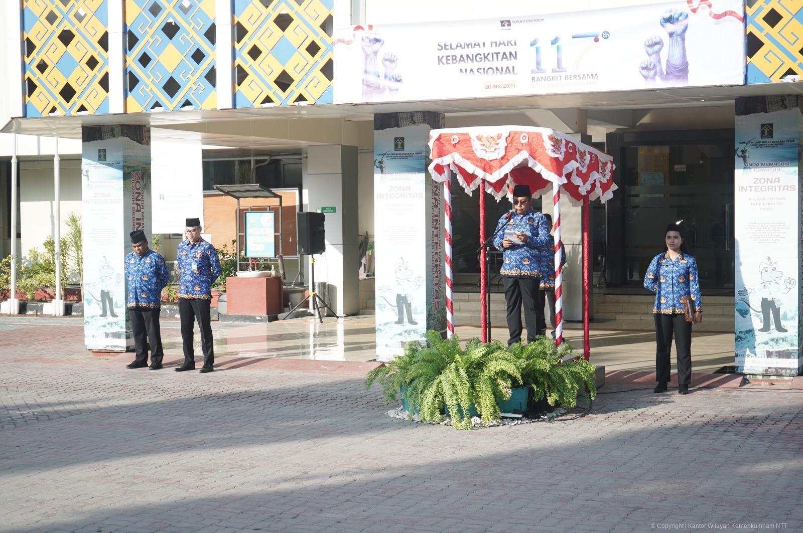 Kanwil Kemenkum NTT Gelar Upacara Harkitnas ke-117 , Teguhkan Semangat Kebangkitan Berkelanjutan