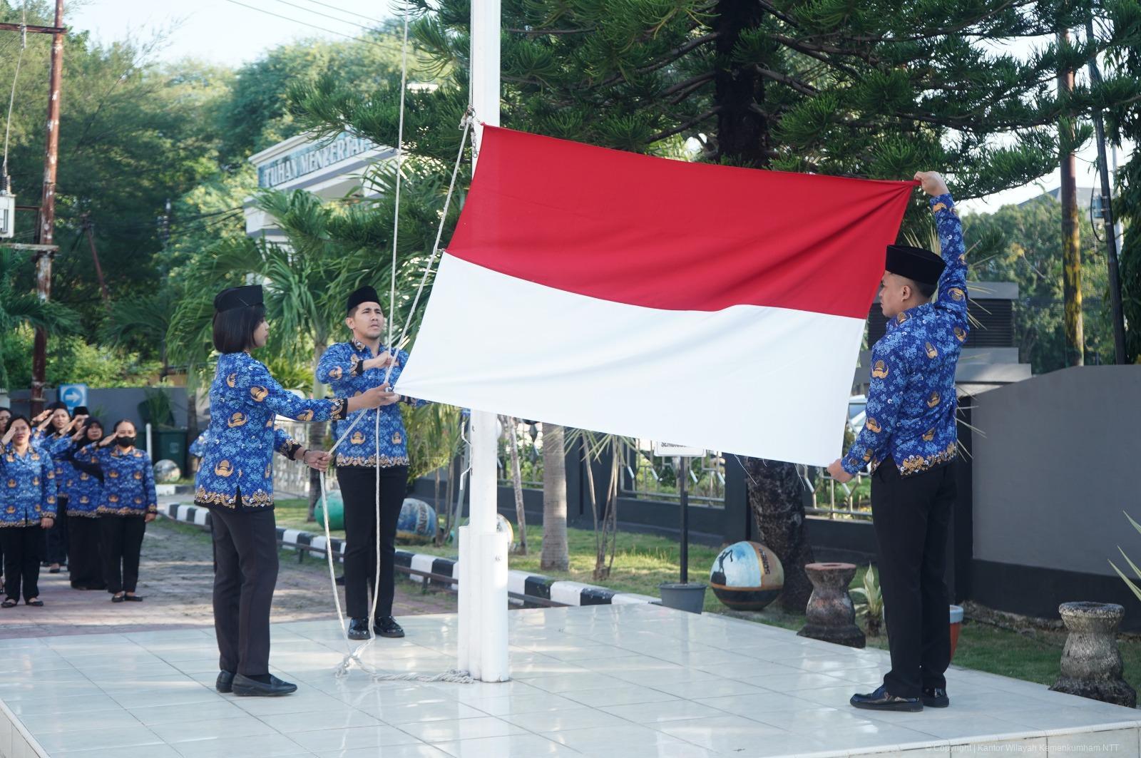 Kanwil Kemenkum NTT Gelar Upacara Harkitnas ke-117 , Teguhkan Semangat Kebangkitan Berkelanjutan