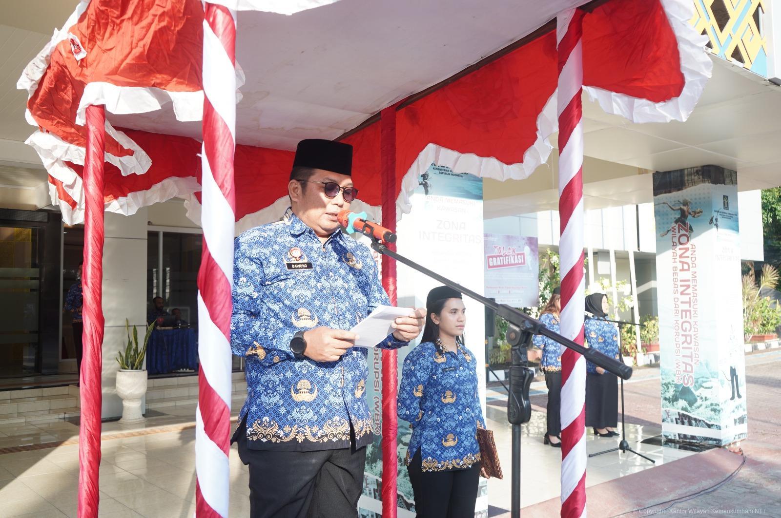 Kanwil Kemenkum NTT Gelar Upacara Harkitnas ke-117 , Teguhkan Semangat Kebangkitan Berkelanjutan