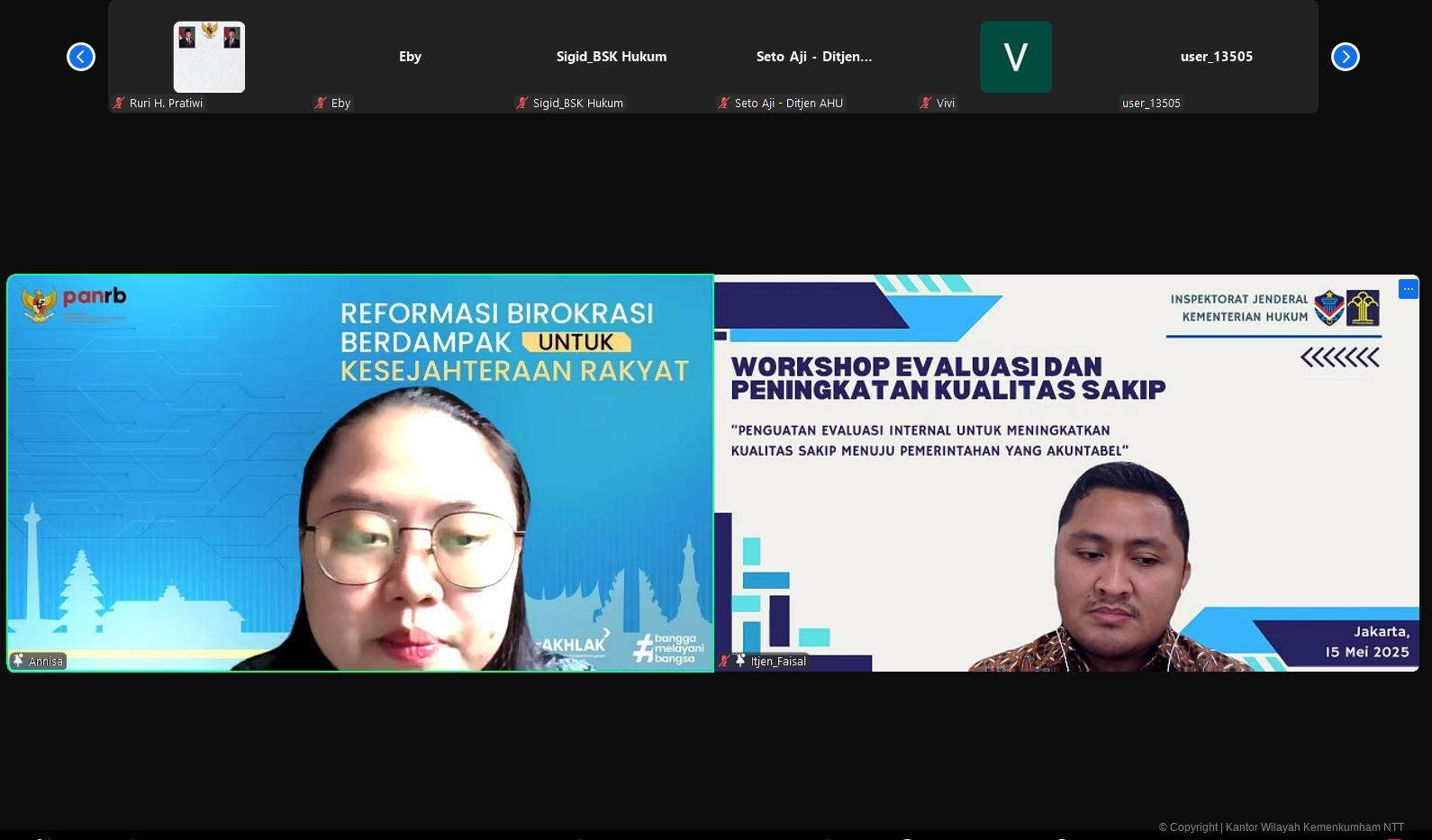 Kanwil Kemenkum NTT Ikuti Workshop Nasional Penguatan SAKIP: Menuju Pemerintahan yang Akuntabel ...